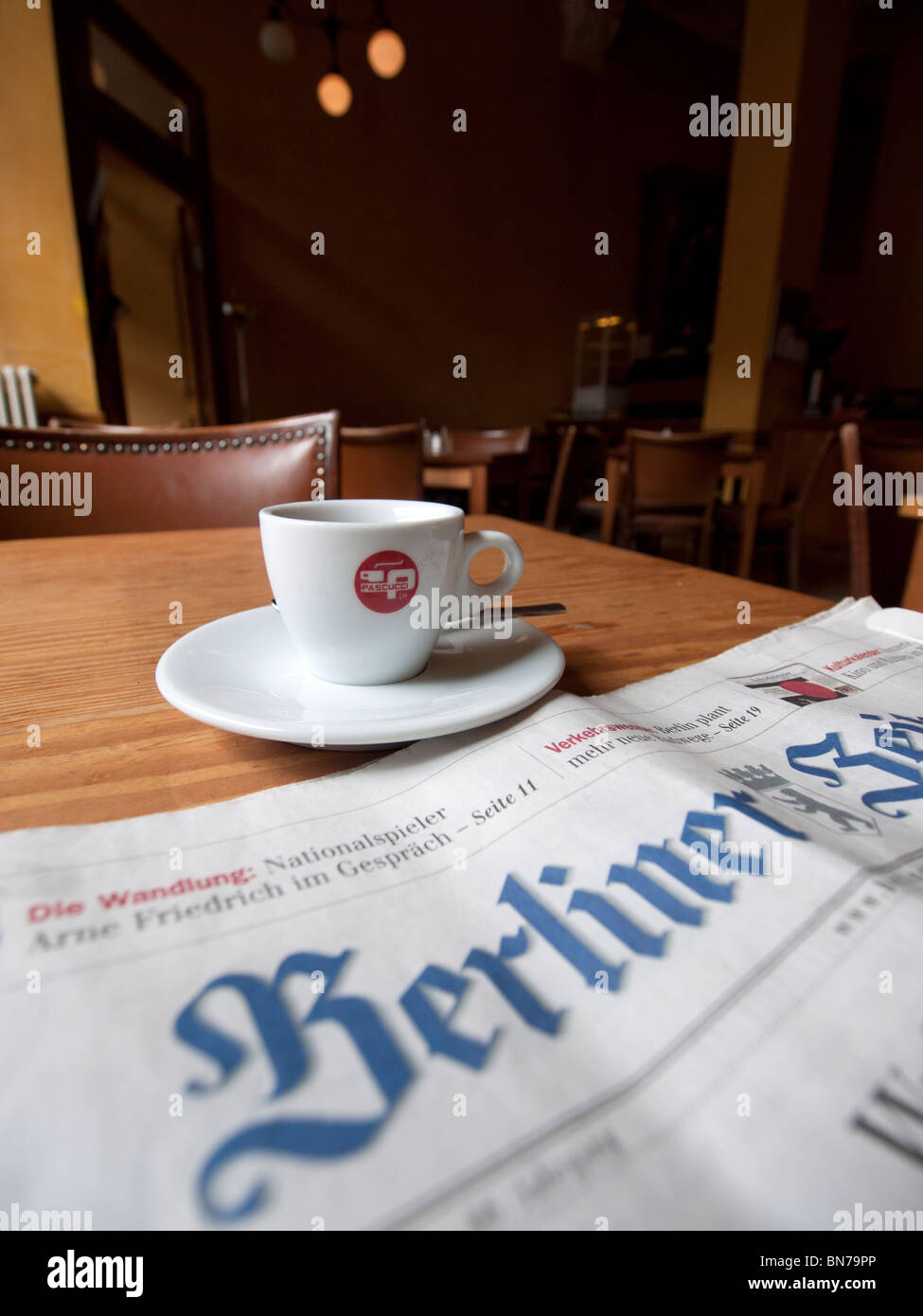 Interior of jewish kosher Cafe Orange in historic Scheunenviertel ...