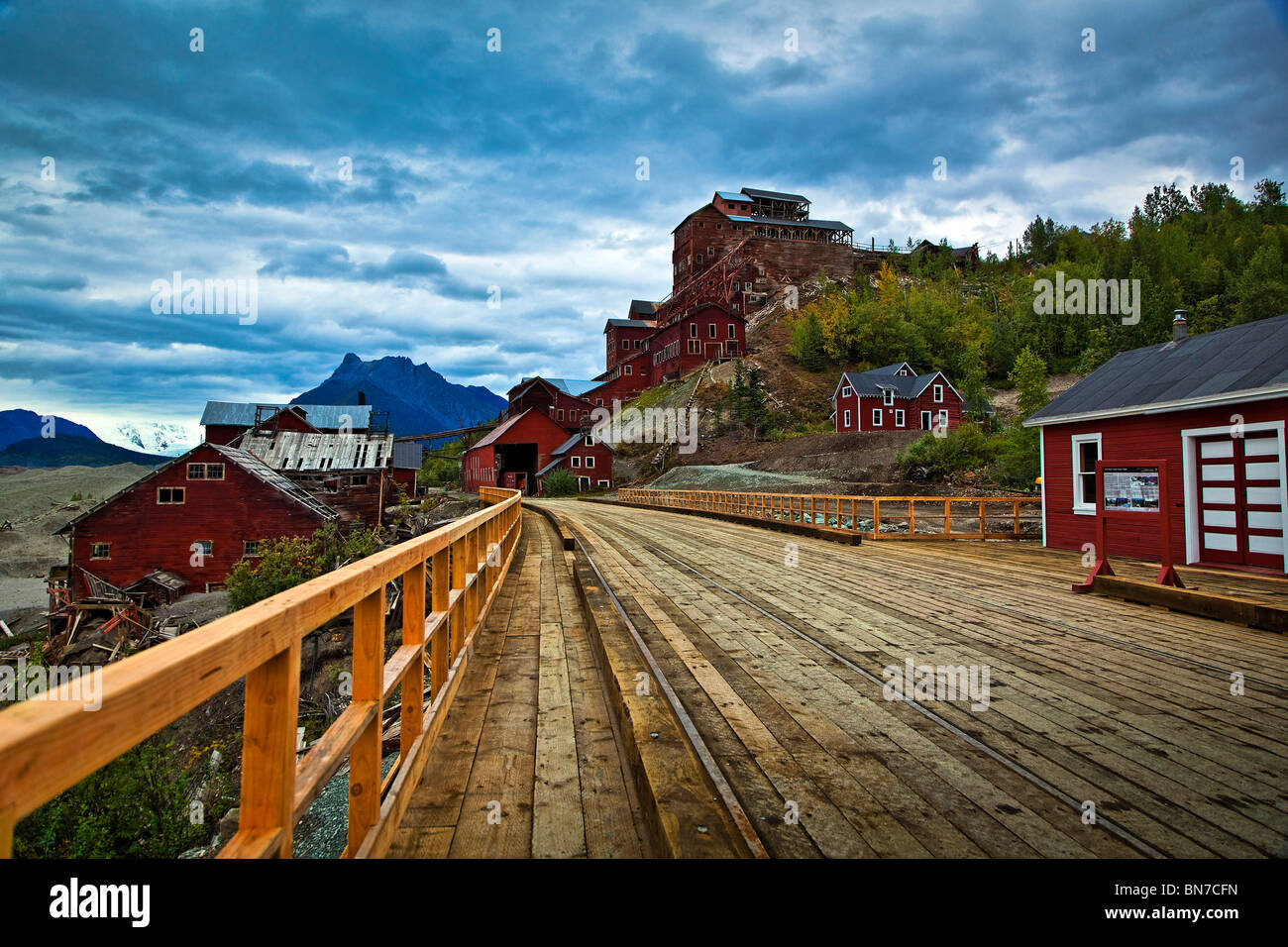 Newly restored Railroad Bridge to Kennecott Mill Town, Wrangell St ...