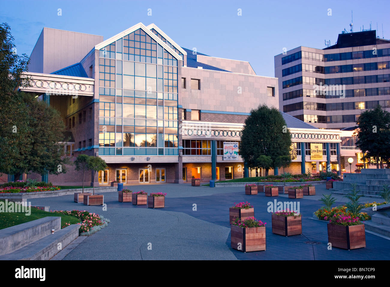 View of the Performing Arts Center and Town Square in downtown ...