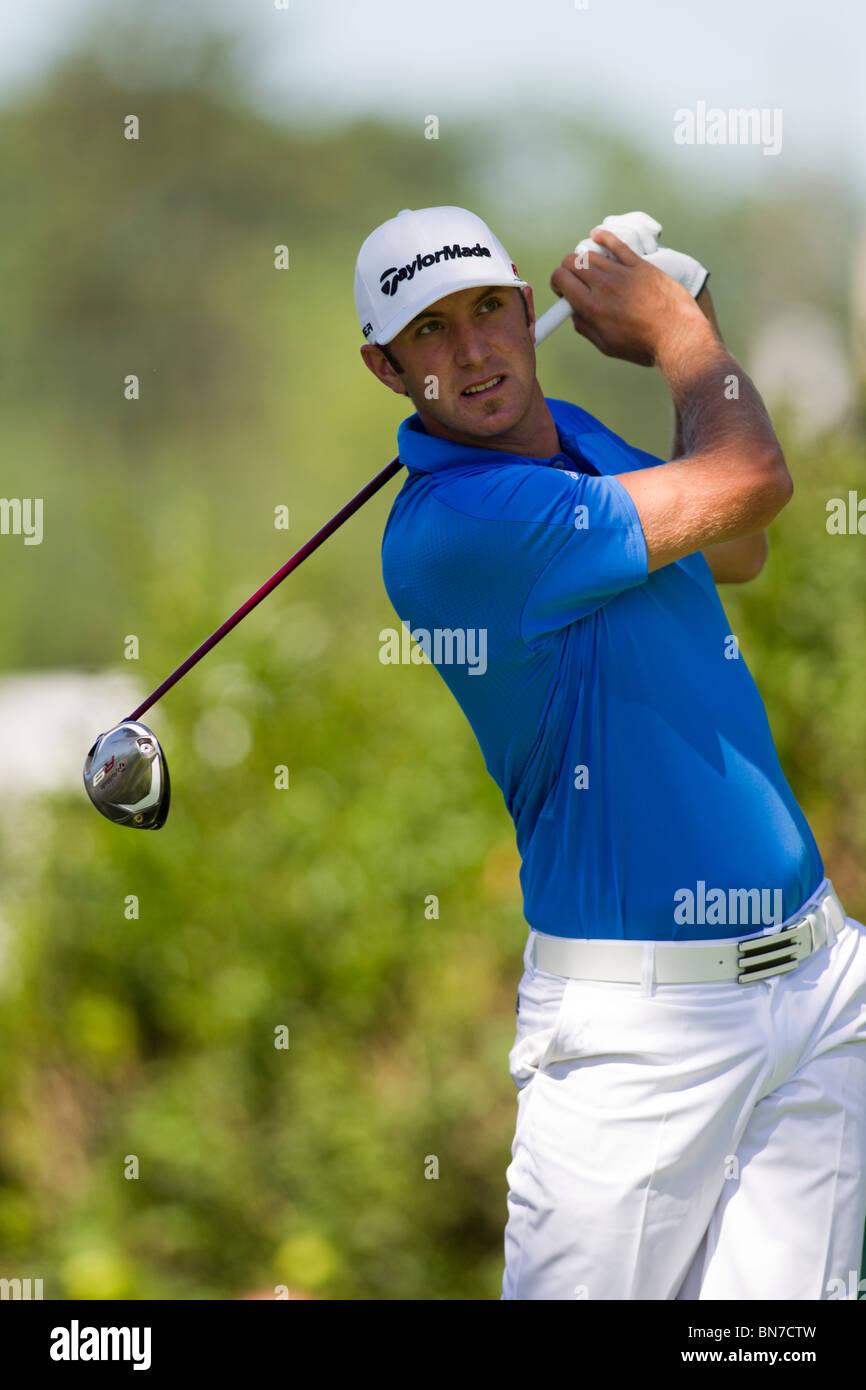 Dustin Johnson competing at the 2010 AT&T National Stock Photo - Alamy