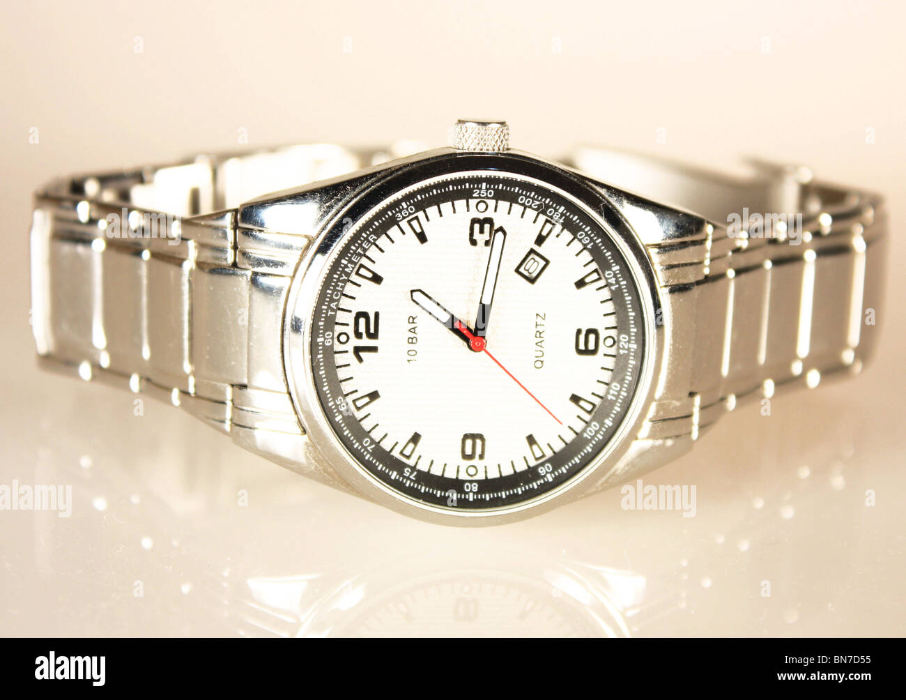 A man watch made of steel Stock Photo - Alamy