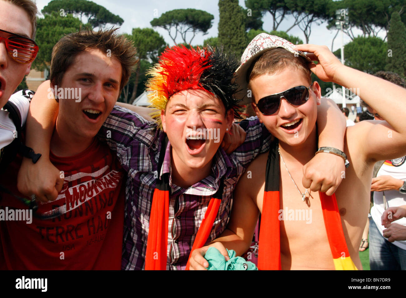 german supporters celebrating the victory over england at world cup fan ...