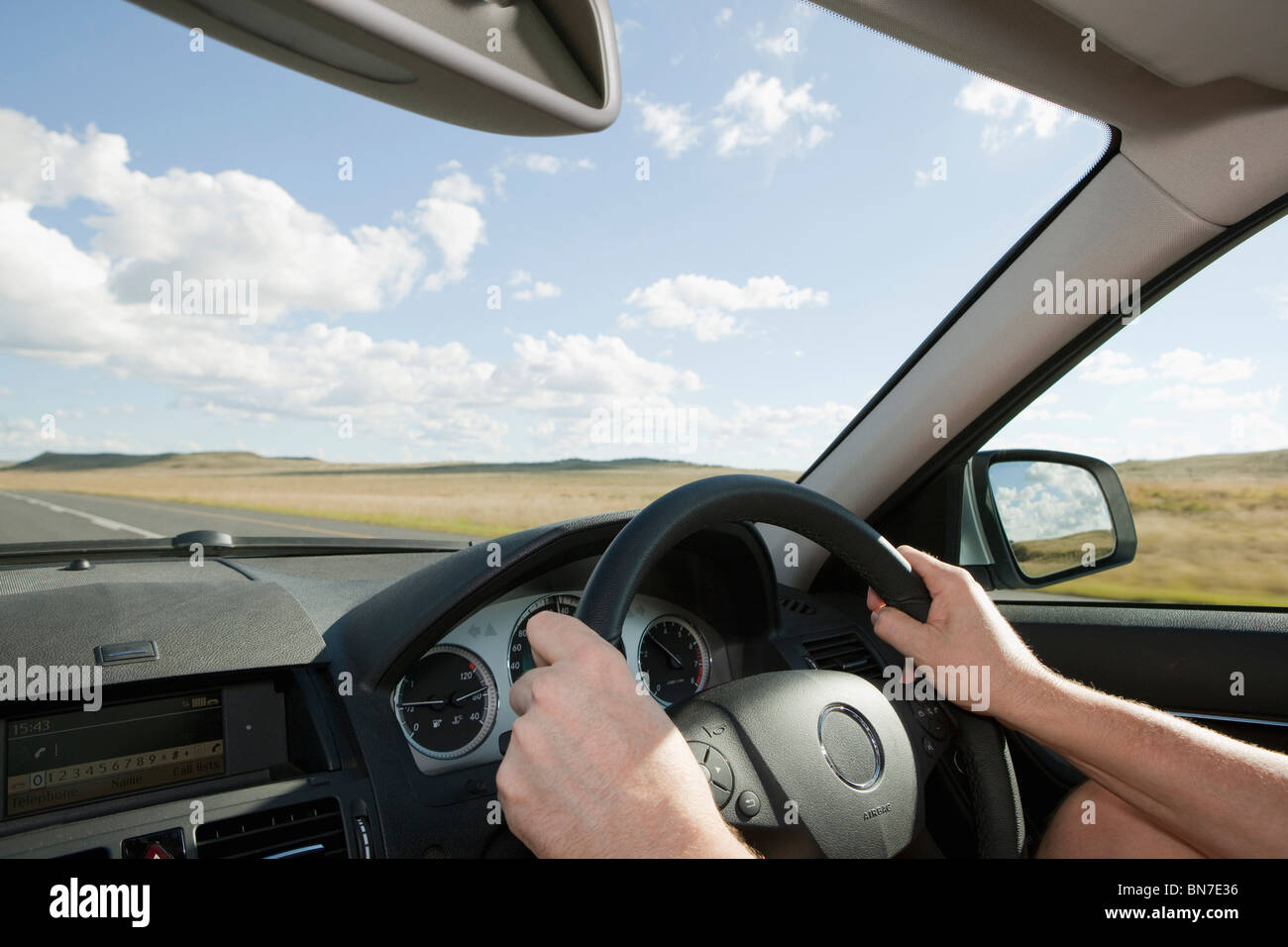 Man driving car Stock Photo - Alamy