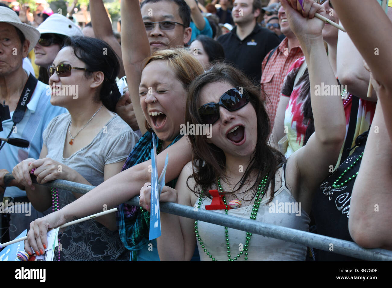 excited woman crowd Stock Photo - Alamy