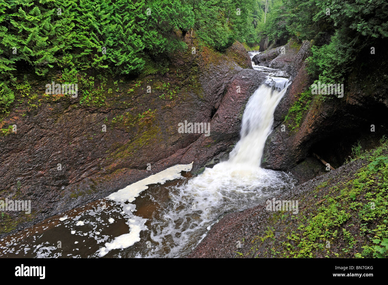 Gorge Falls on Black River Gogebic County Upper Peninsula Michigan ...