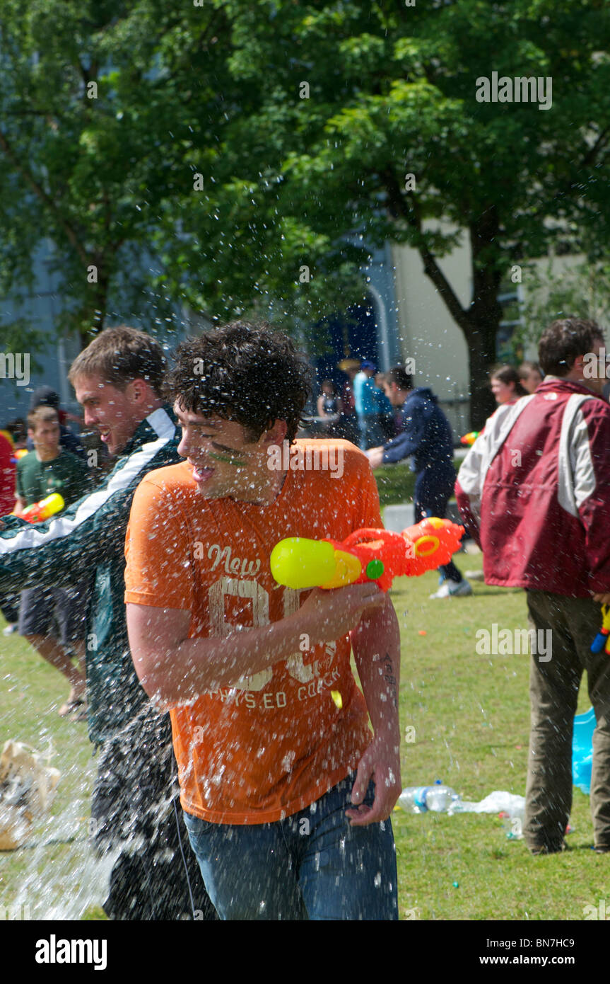 Water fight Galway Stock Photo - Alamy