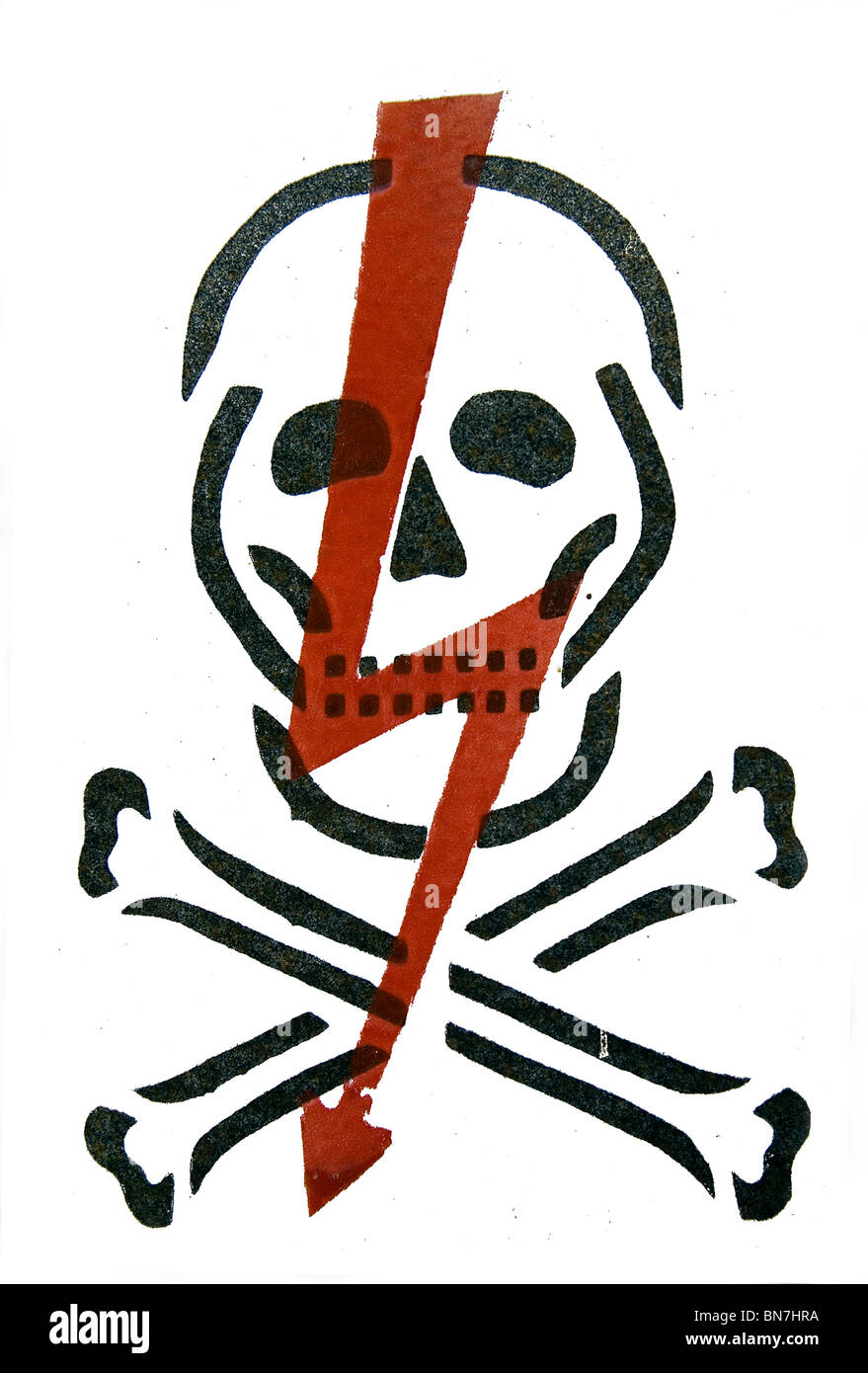 High tension danger death sign hi-res stock photography and images - Alamy
