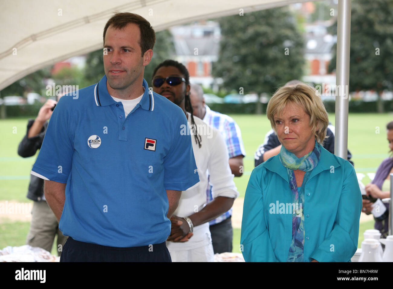 greg rusedski and sue barker tennis players and bbc t.v wimbledon ...