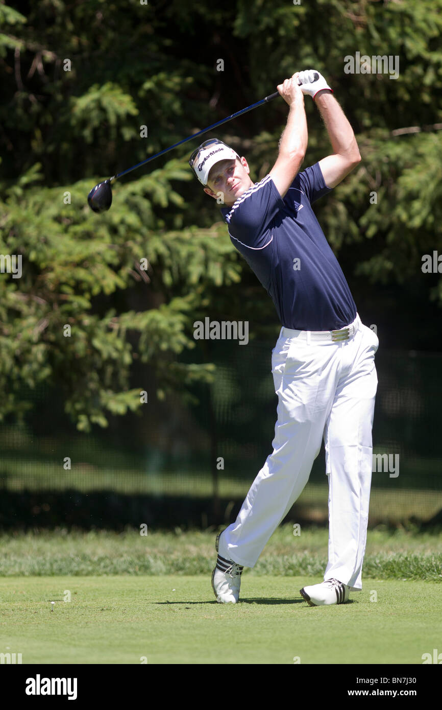 Justin Rose (ENG) competing at the 2010 AT&T National Stock Photo - Alamy