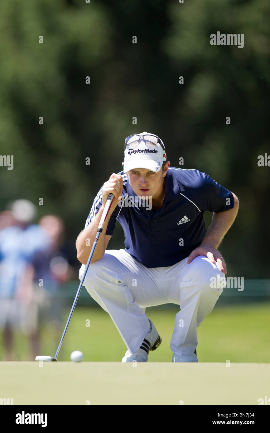 Justin Rose (ENG) competing at the 2010 AT&T National Stock Photo - Alamy