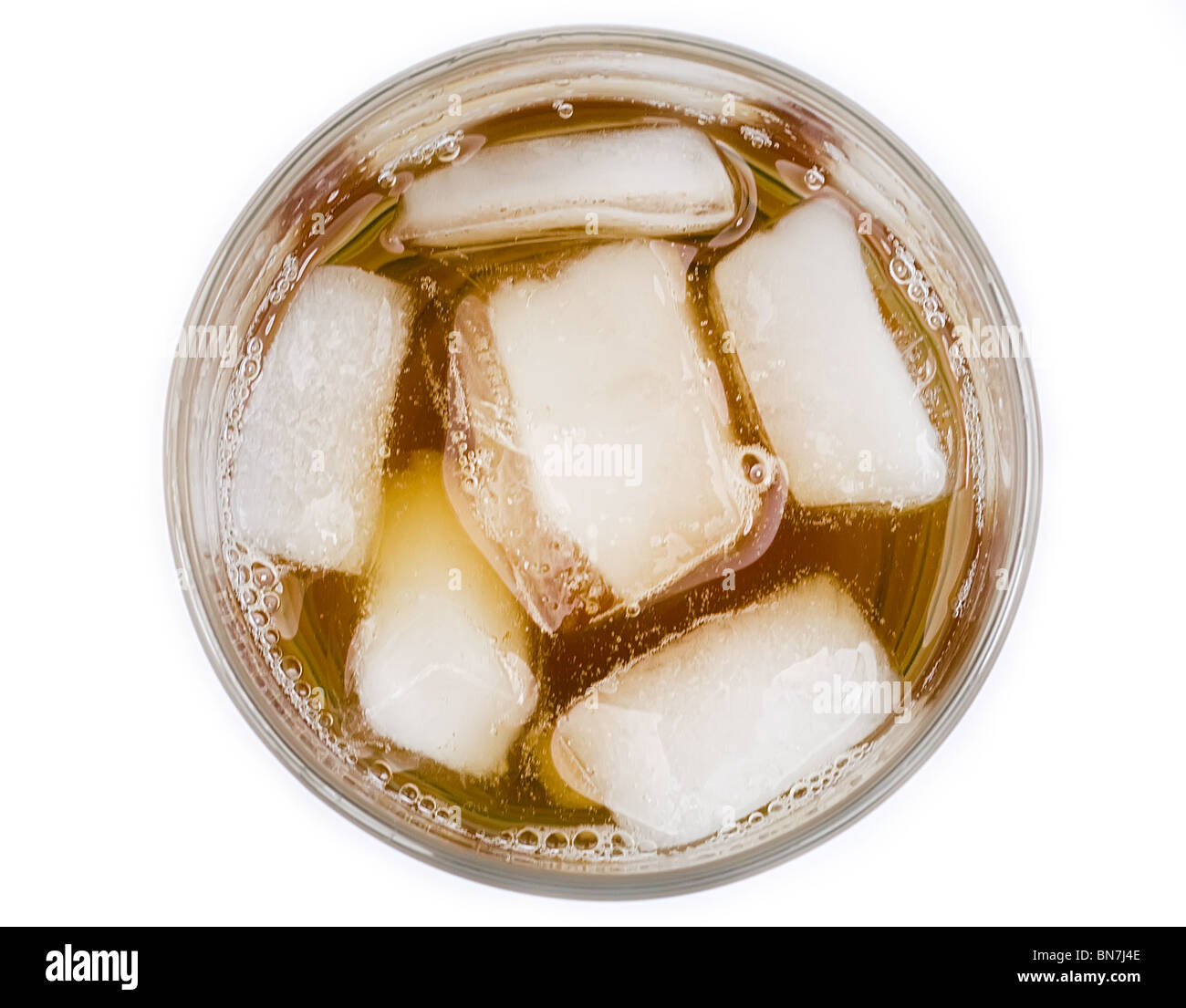 Tea with ice over white background Stock Photo - Alamy
