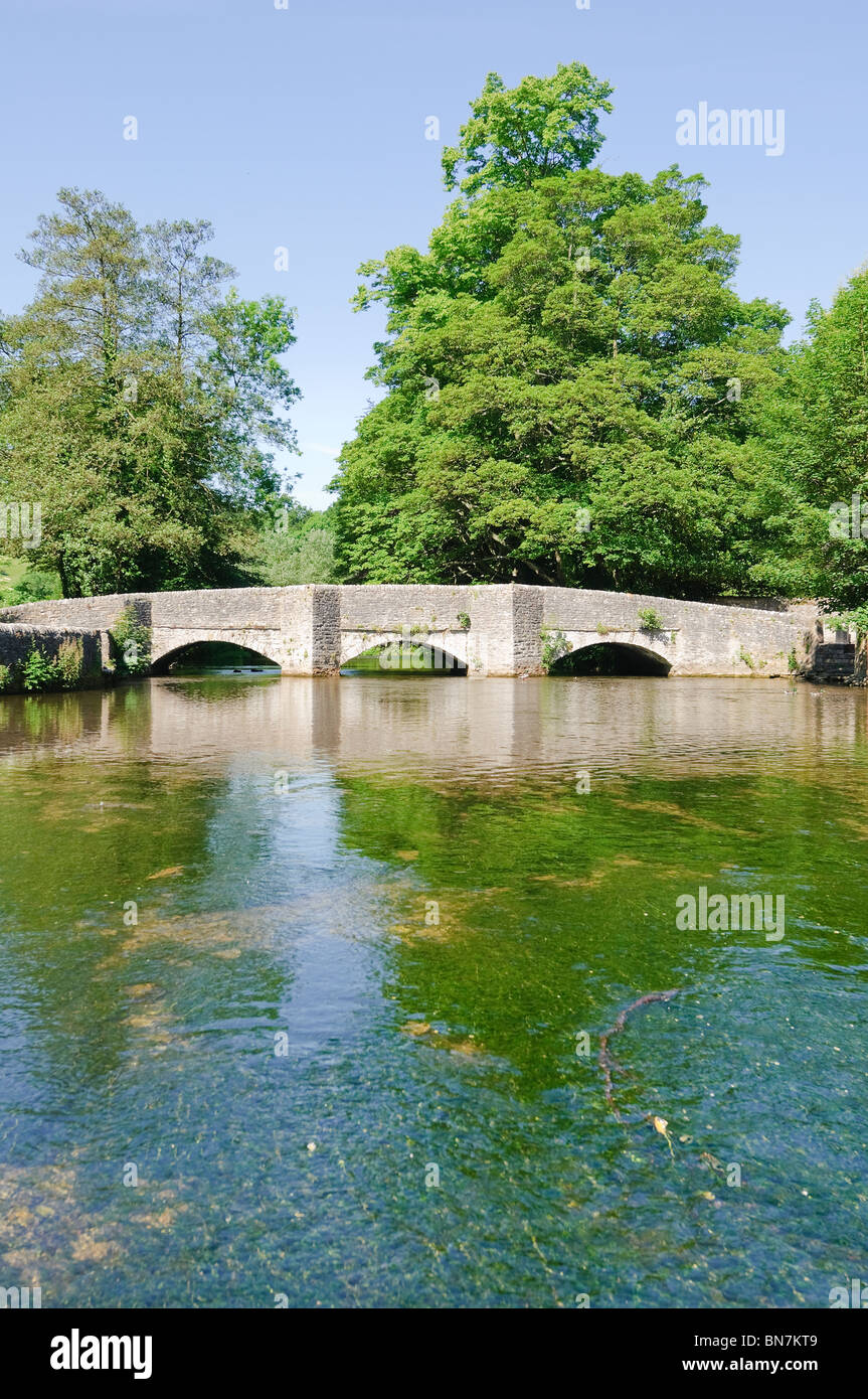 Sheepwash Bridge over River Wye Ashford-in-the-Water Derbyshire England ...