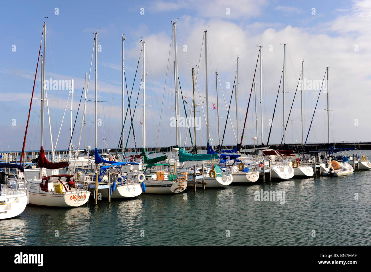 Port Sanilac boat Harbor Michigan Stock Photo - Alamy