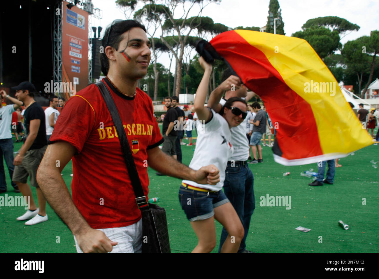 german supporters celebrating the victory over england at world cup fan ...