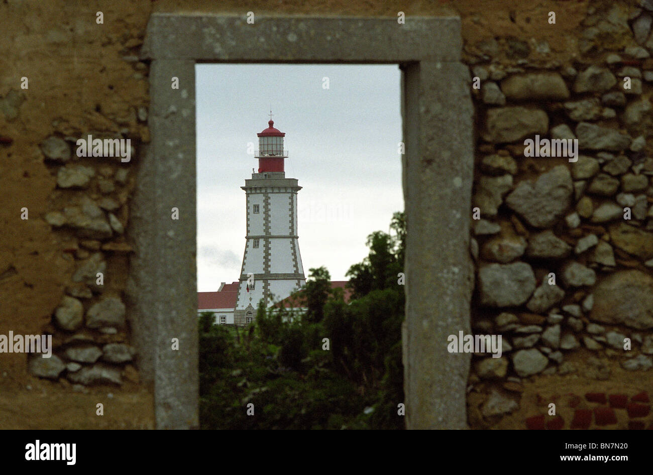 Light house in Cabo Espichel, Portugal Stock Photo - Alamy