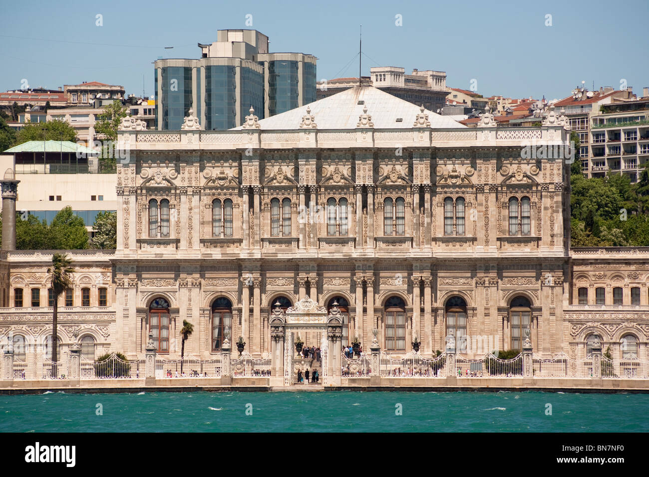 Dolmabahce Palace, beside the Bosphorus, Istanbul, Turkey Stock Photo ...
