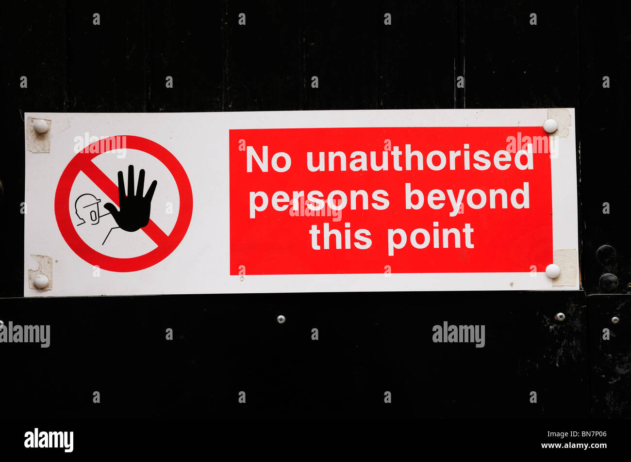 No Entry Beyond This Point Sign