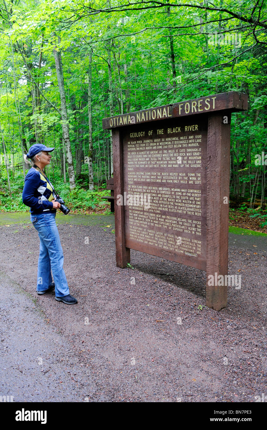 Trailhead Sign at Ottawa National Forest Upper Peninsula Michigan Stock ...