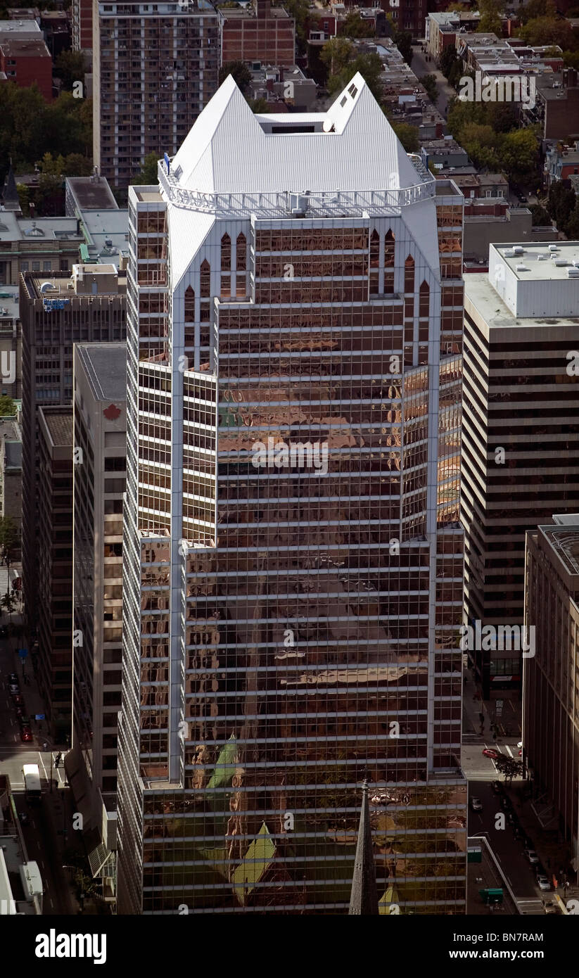 aerial view above office high rise Montreal Quebec Stock Photo - Alamy