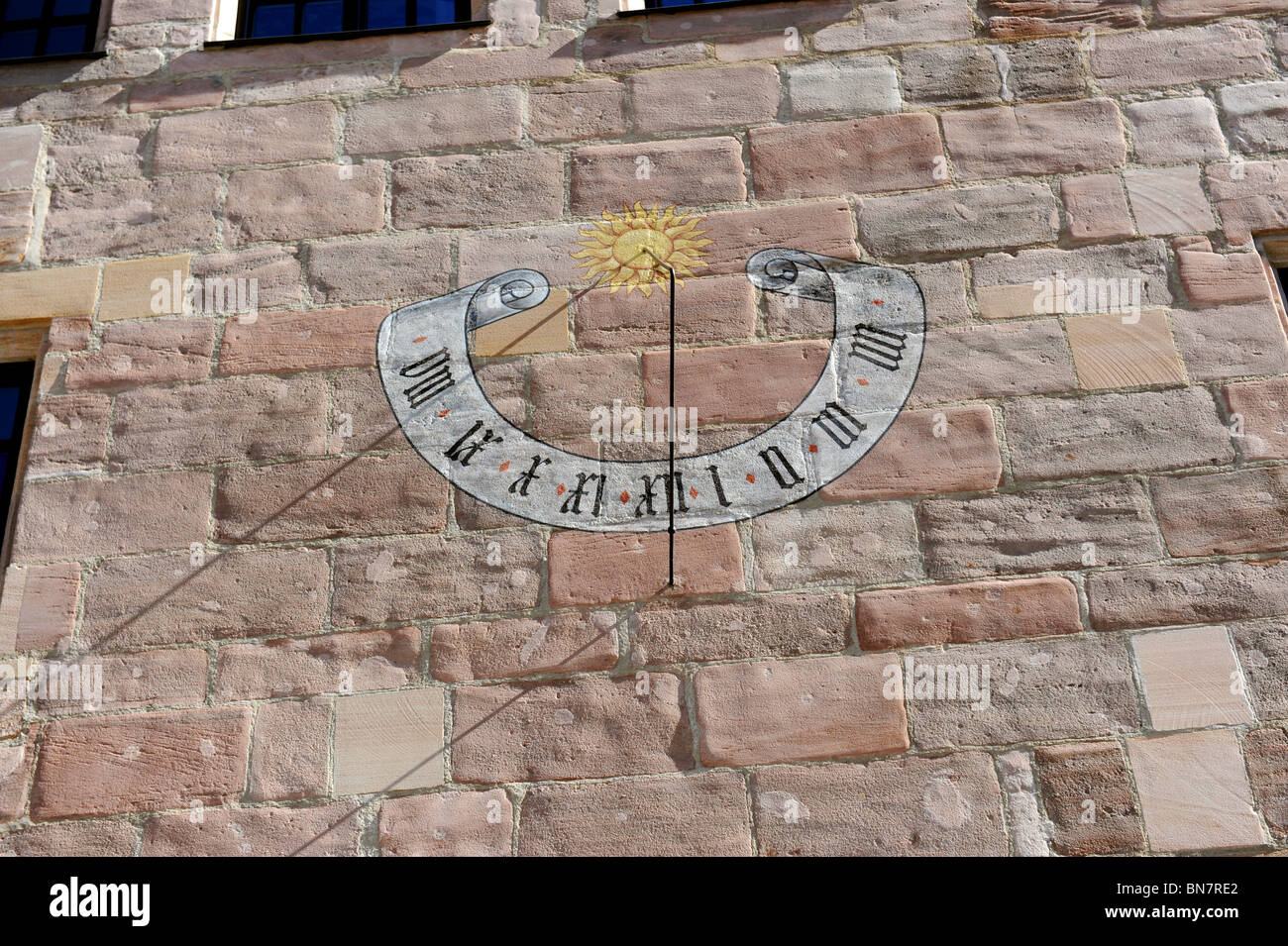 Sundial on the Schurstabhaus Nuremberg Germany Nurnberg Deutschland ...