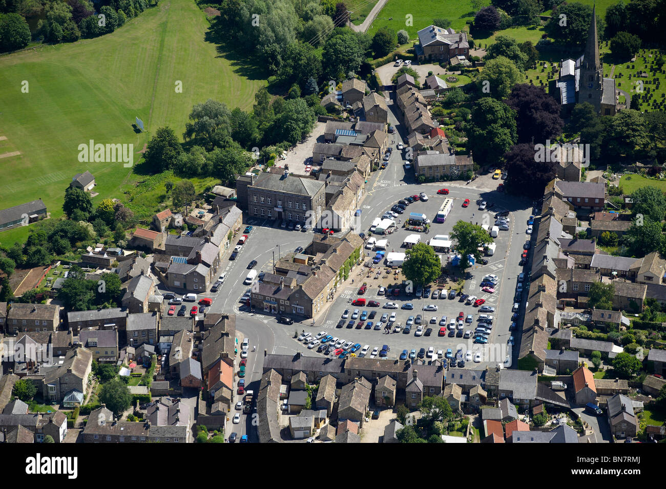 The Market Square, Masham Village, nr Ripon, North Yorkshire, Northern ...