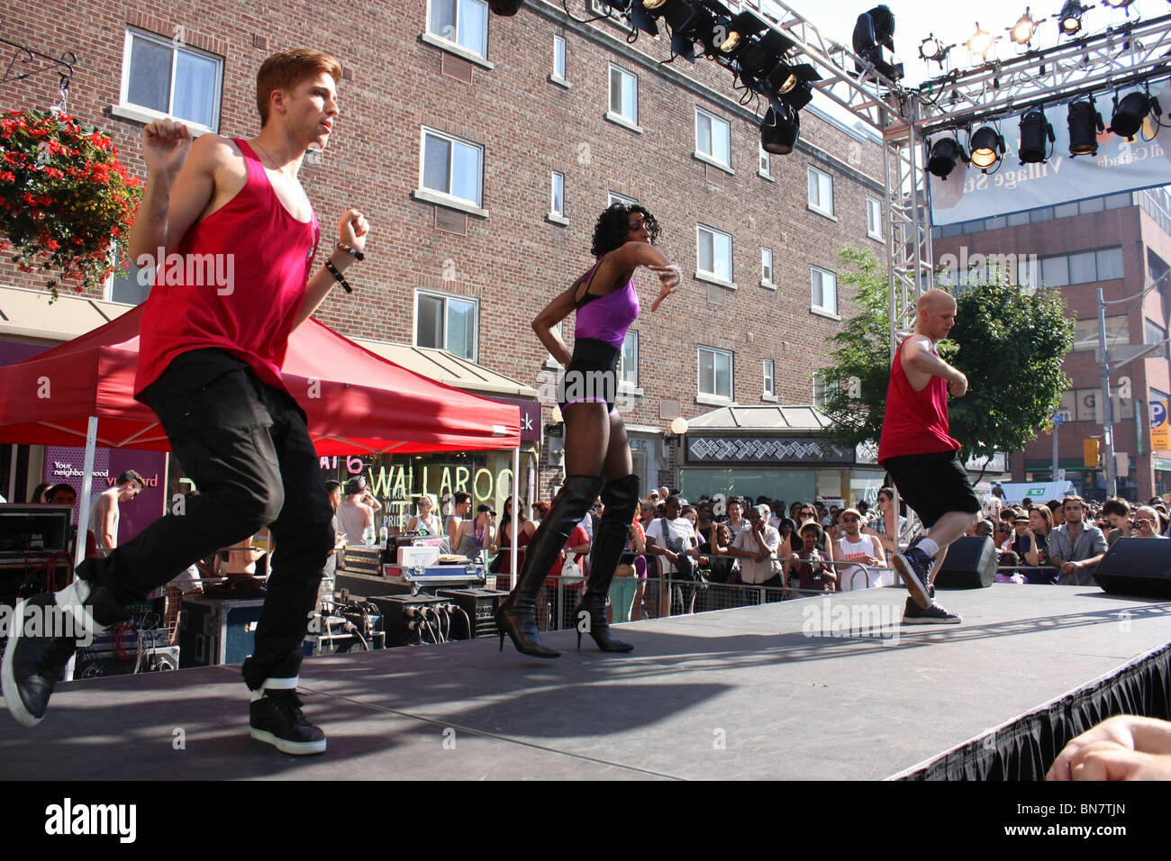 pride performer dancing stage outdoor summer Stock Photo - Alamy