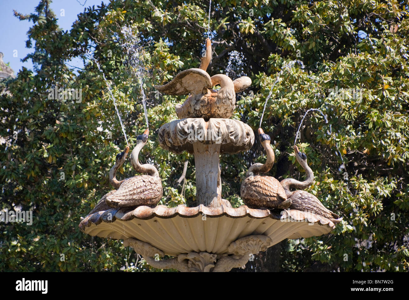 Water fountain in the grounds of Dolmabahce Palace, Istanbul, Turkey ...