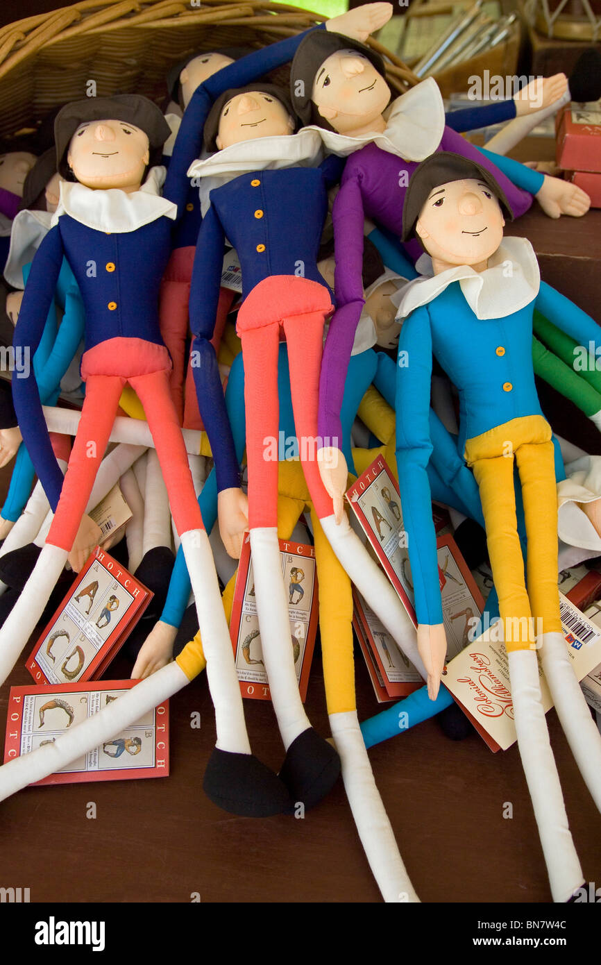 Cloth dolls with long limbs are featured in an 18th-century alphabet ...