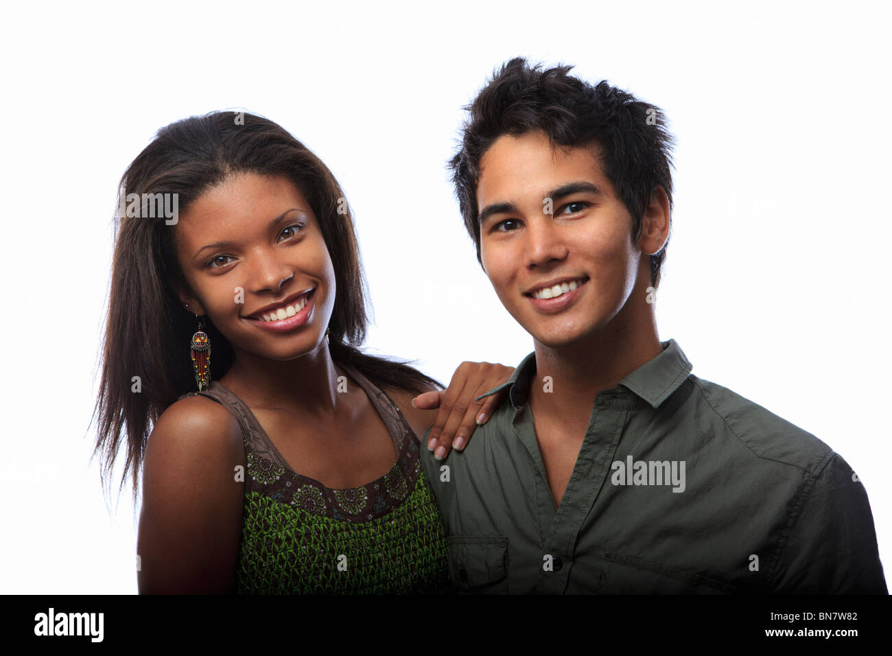 portrait of a young mixed couple Stock Photo - Alamy