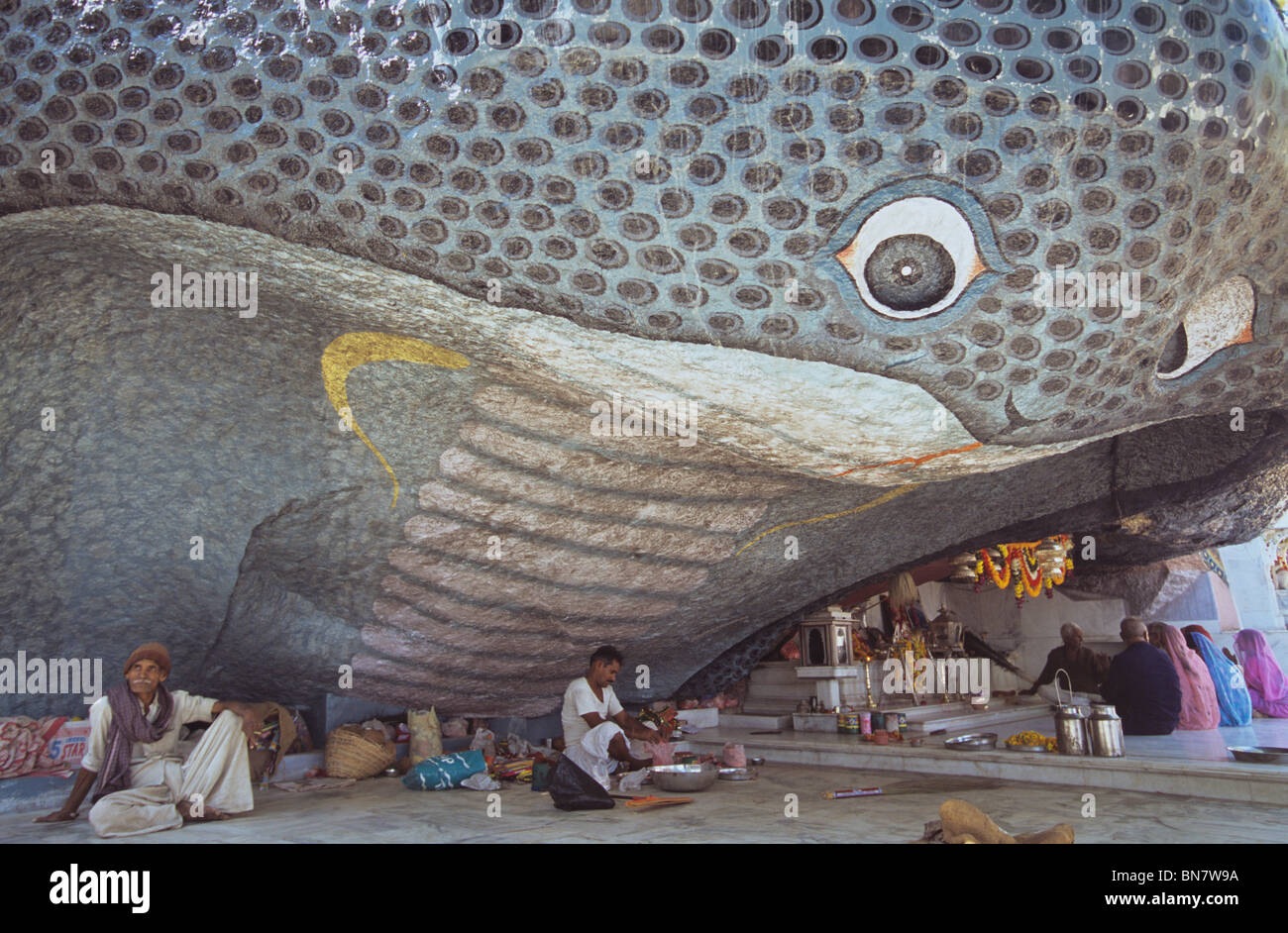 Hindu devotees at Khetlaji Temple dedicated to the goddess of strength ...