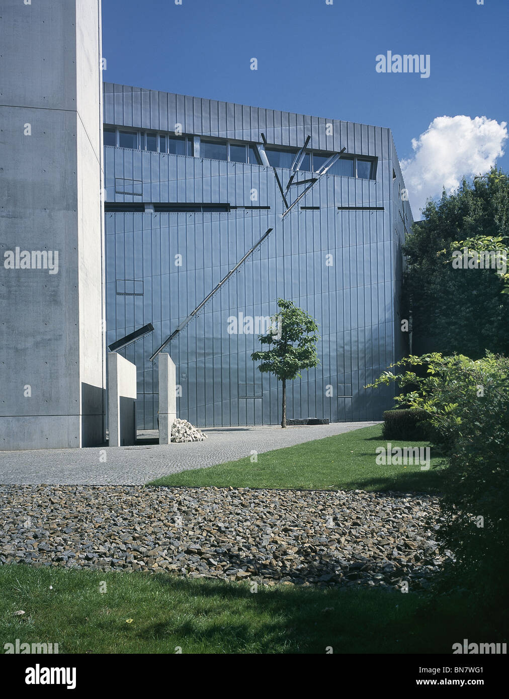 Jewish Museum, Berlin, Germany 2001. Designed by Daniel Libeskind to ...