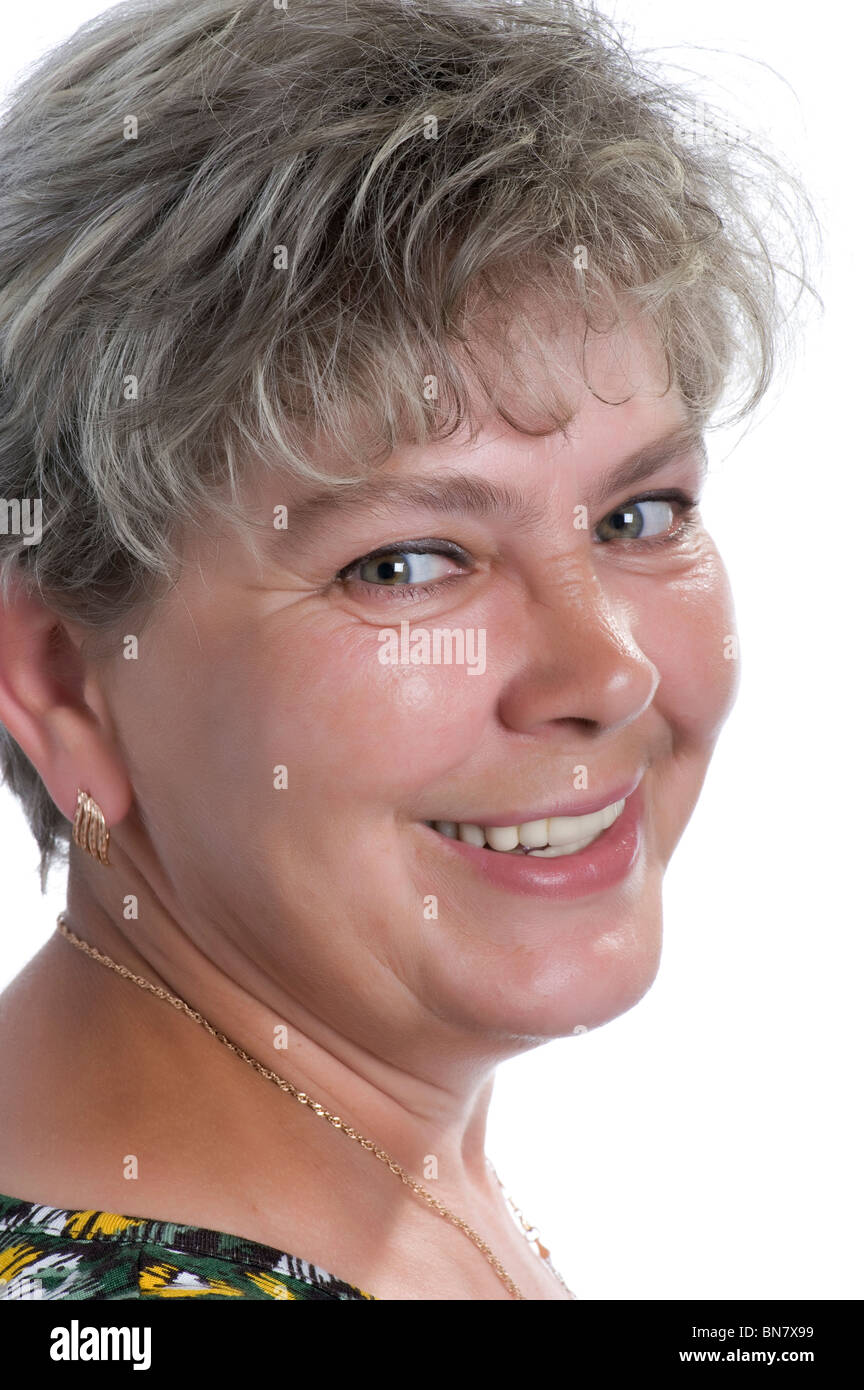 portrait on white - woman isolated on white background Stock Photo - Alamy