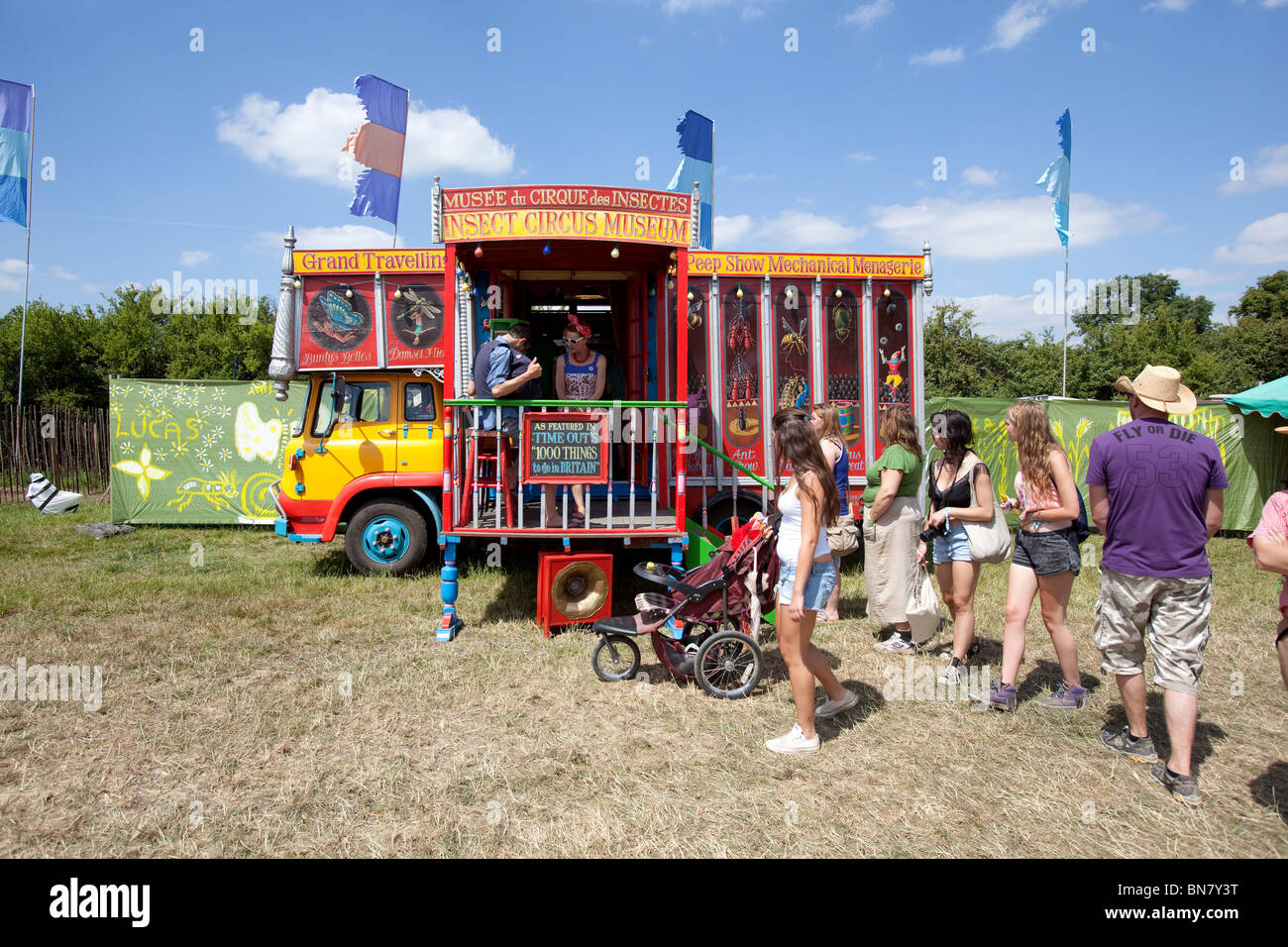 Insect Circus Museum at the Glastonbury Festival 2010 Stock Photo - Alamy