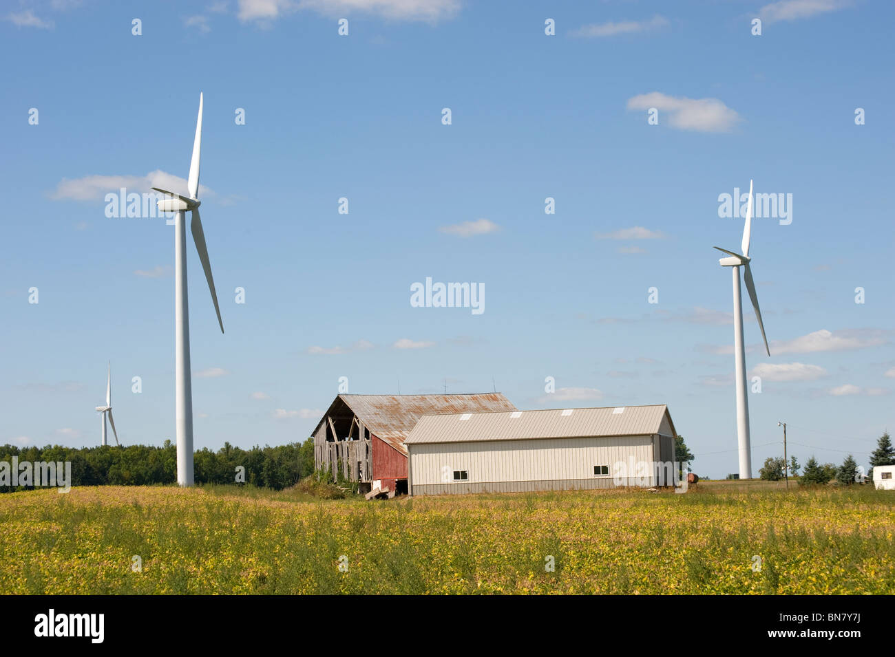 Wind power powered turbine windmills provide electrical power located ...