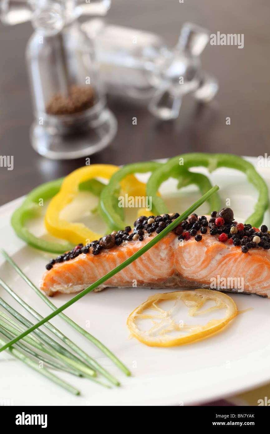 Fillet Salmon fish food sea ocean Stock Photo - Alamy