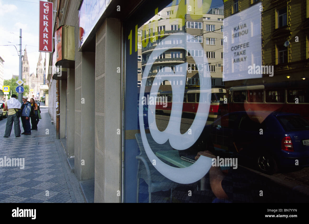 Czech internet cafe hi-res stock photography and images - Alamy