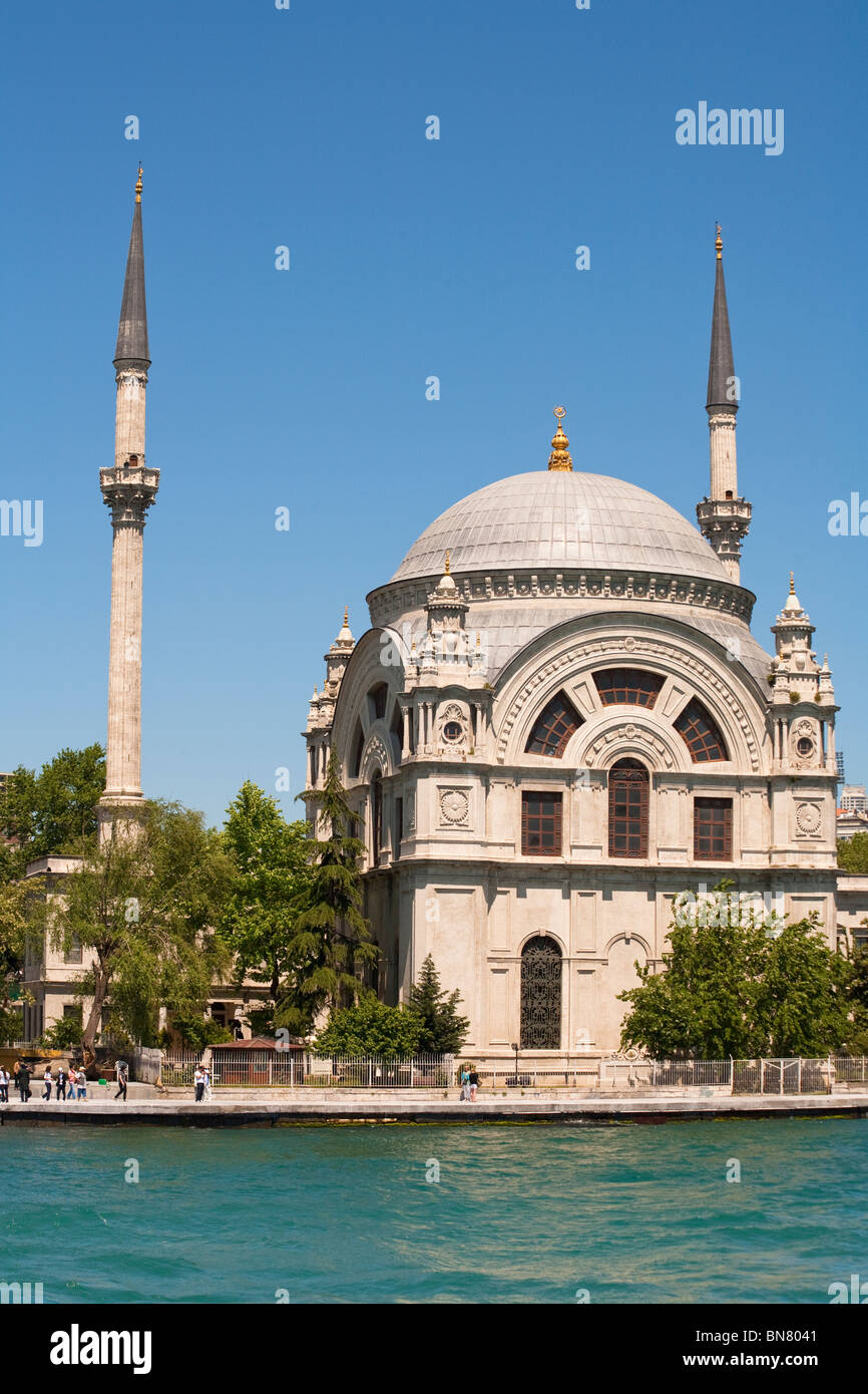 Dolmabahce Mosque, beside the Bosphorus, Istanbul, Turkey Stock Photo ...
