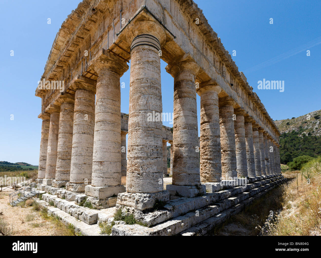 The Greek Temple at Segesta, Trapani region, north west Sicily, Italy ...