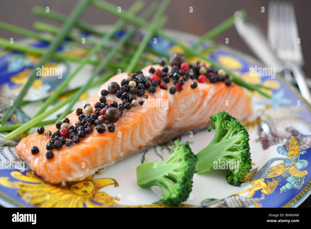 Fillet Salmon fish food sea ocean Stock Photo - Alamy