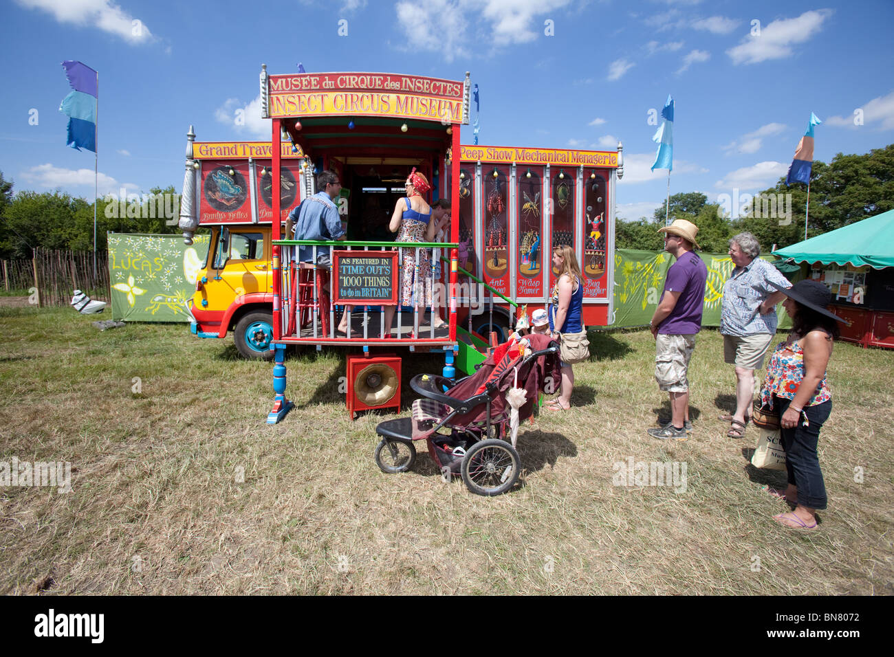 Insect Circus Museum at the Glastonbury Festival 2010 Stock Photo - Alamy