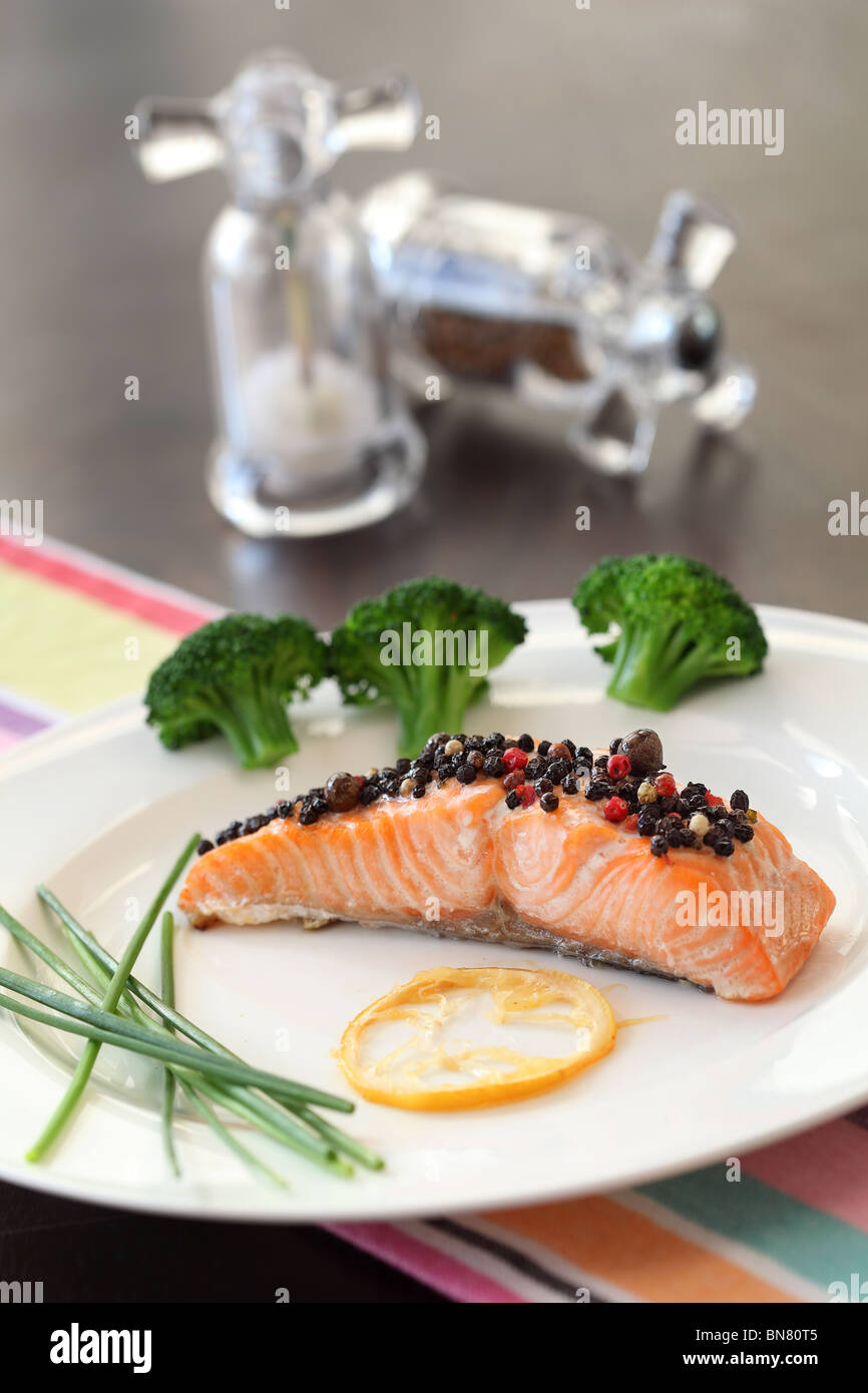 Fillet Salmon fish food sea ocean Stock Photo - Alamy