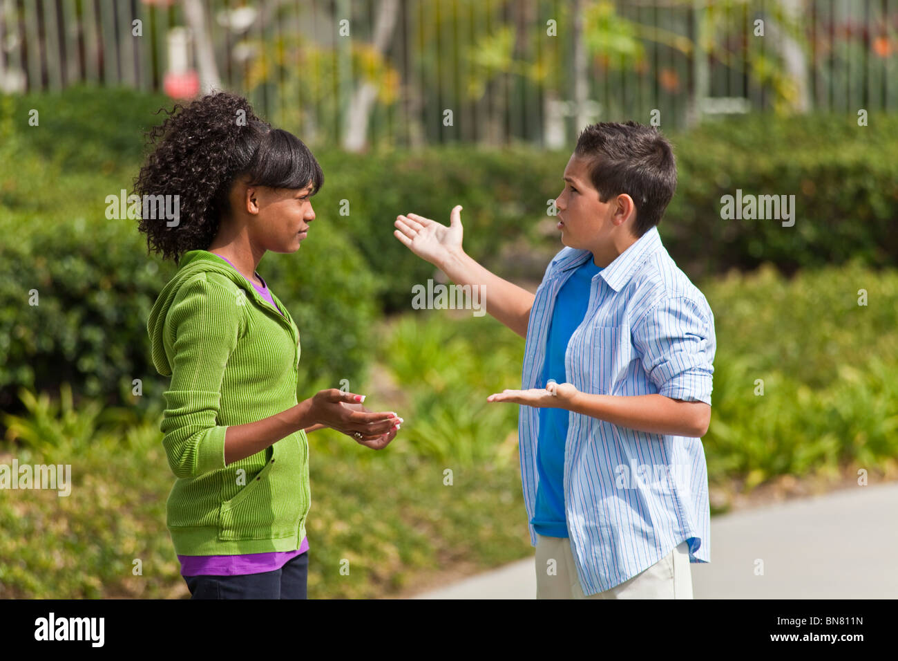 African teens argue hi-res stock photography and images - Alamy