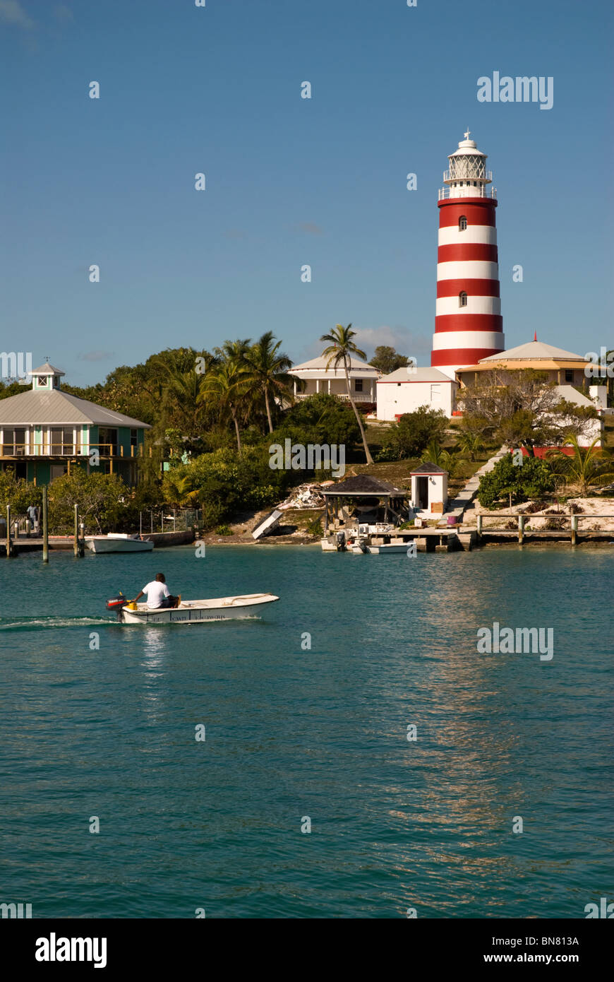 Hope Town Lighthouse, Hope Town, Abaco, Bahamas Stock Photo - Alamy