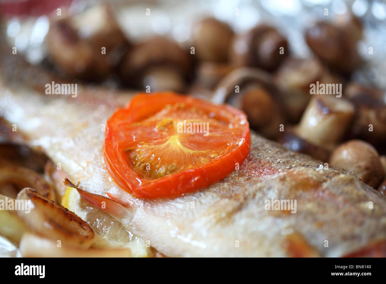 Trout fish food Stock Photo - Alamy