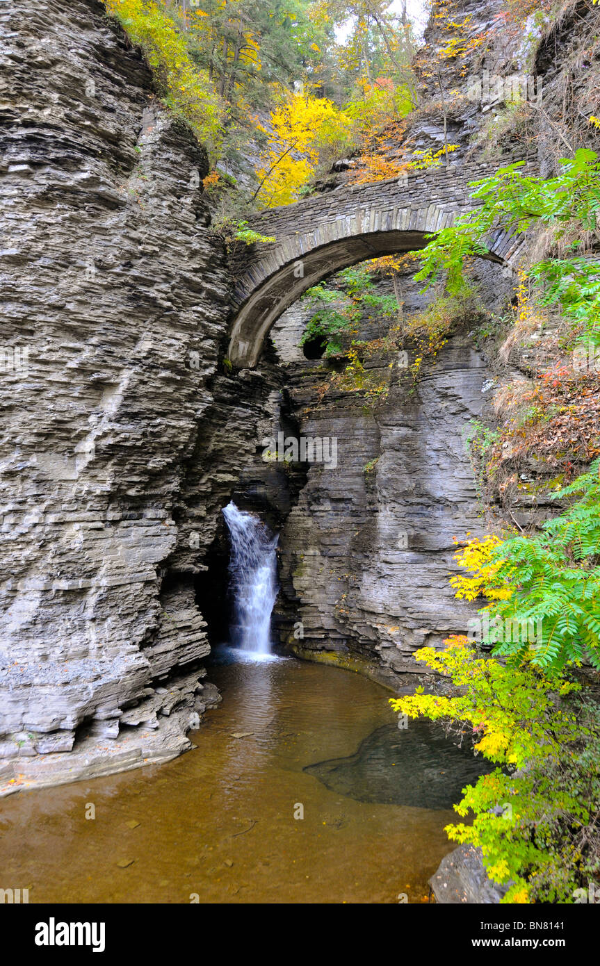 Sentry Bridge at Watkins Glen State Park Finger Lakes Region New York ...