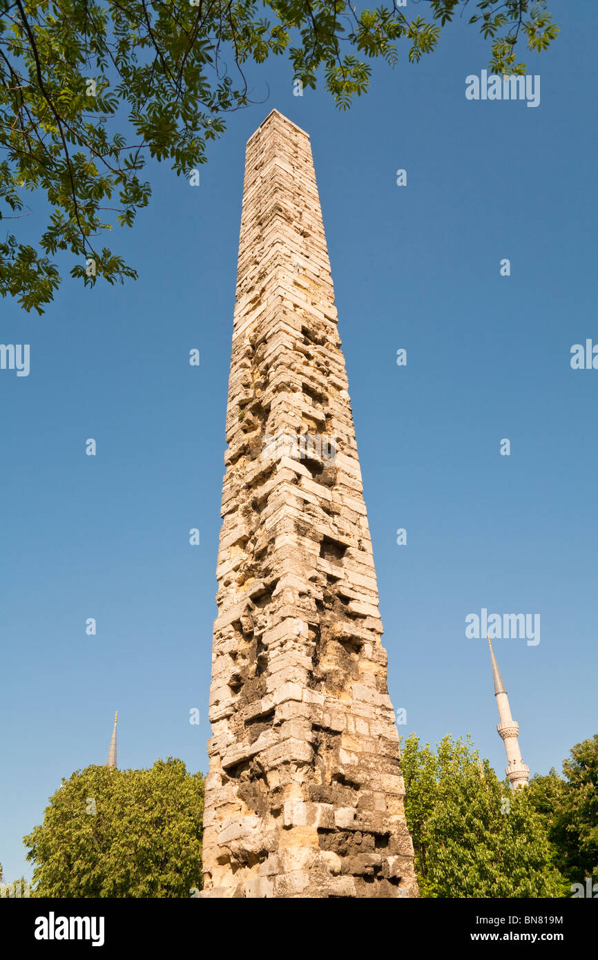 The Column of Constantine in the Hippodrome, Istanbul, Turkey Stock ...