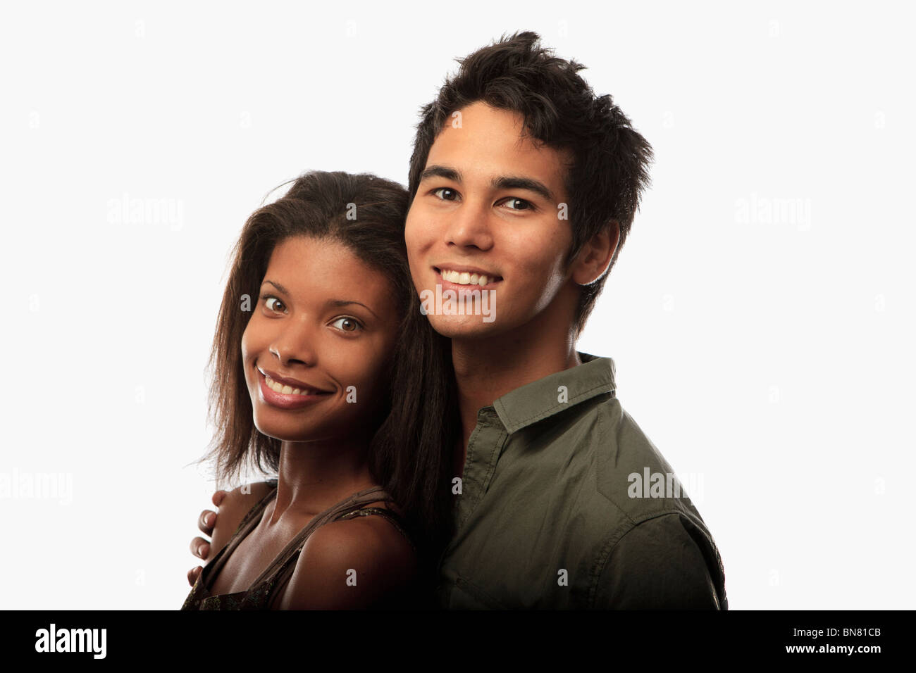 portrait of a young mixed couple Stock Photo - Alamy