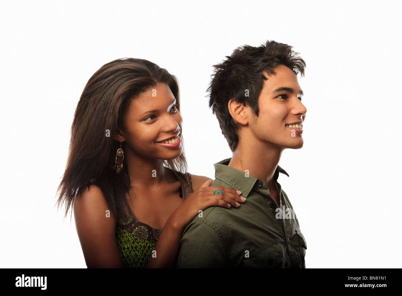 portrait of a young mixed couple Stock Photo - Alamy