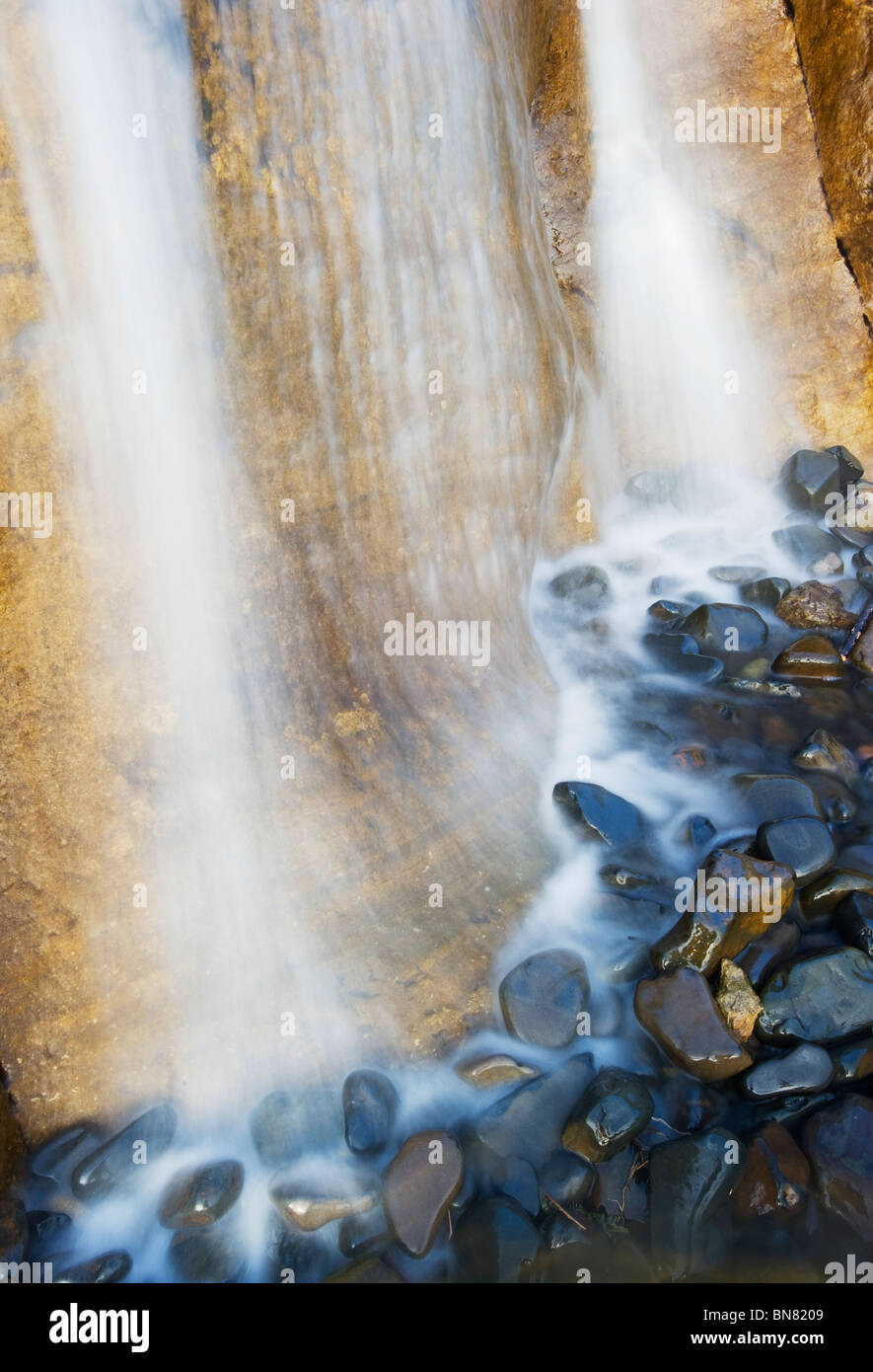 Waterfall on Beach, Hug Point State Park, Oregon Coast USA Stock Photo ...