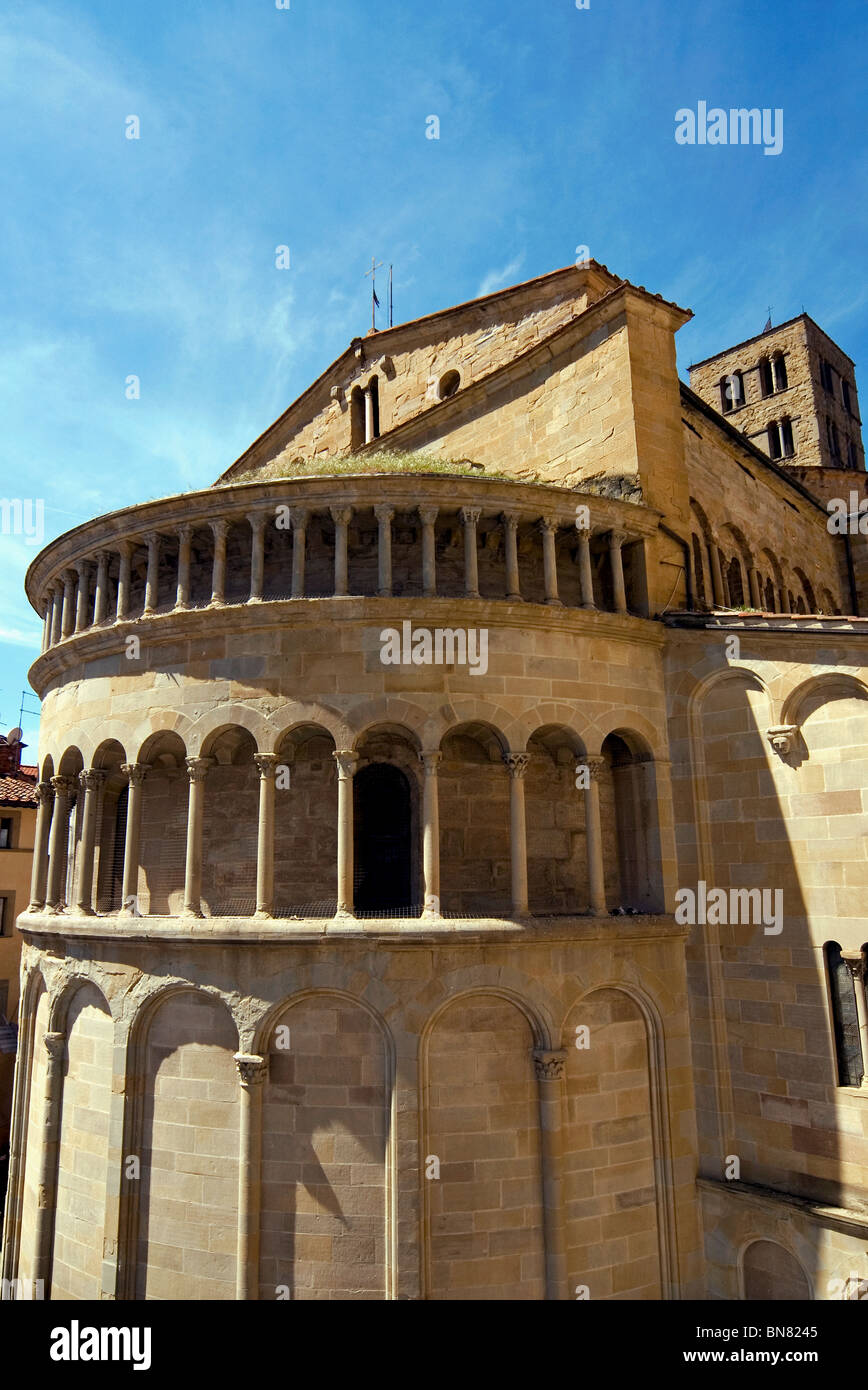 Apse of Pieve of Santa Maria, Piazza Vasari, Arezzo, Tuscany, Italy ...